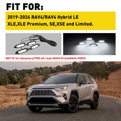 4pcs White Front Bumper Upper Grille Light For 2024-2025 Tacoma TRD ...