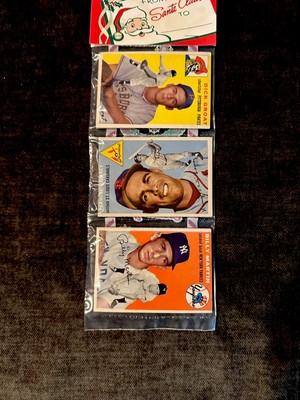 1954 TOPPS XMAS BASEBALL RACK PACK BILLY MARTIN PEANUTS LOWREY DICK ...