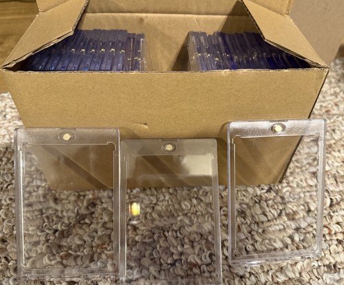 25 Pack - 35PT Magnetic Trading Card Holder. Hard Acrylic Card Cases ...