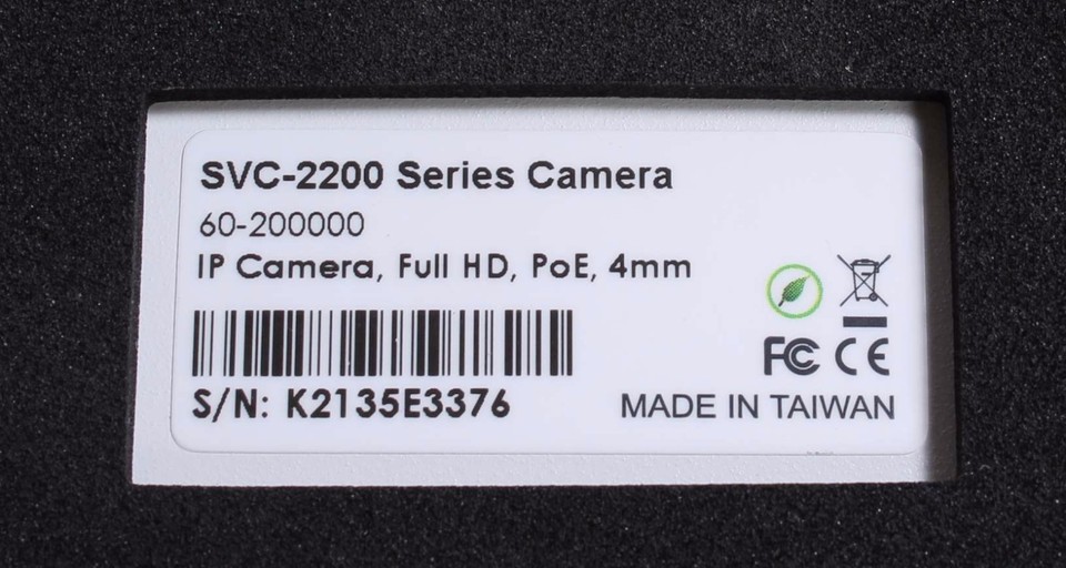 New SVC-2200 Safety Vision IP Camera, Full HD, POE, 4mm 60-200000 | eBay