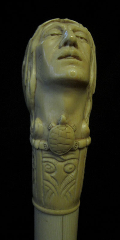 Native American Carved Walking Stick 1890 | eBay