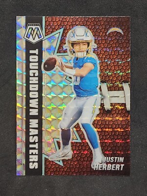 2021 Mosaic Justin Herbert Touchdown Masters Silver Prizm #TM-16 ...
