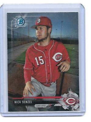 2017 BOWMAN CHROME NICK SENZEL ROOKIE RC CARD BCP225 Cincinnati Reds ...