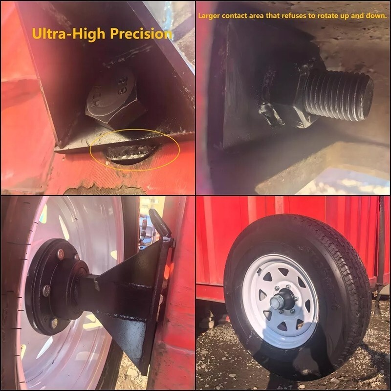 Free Ship 8 x 6.5 Lug 8000LB Shipping Container Wheels, Bolt-on Spindle ...
