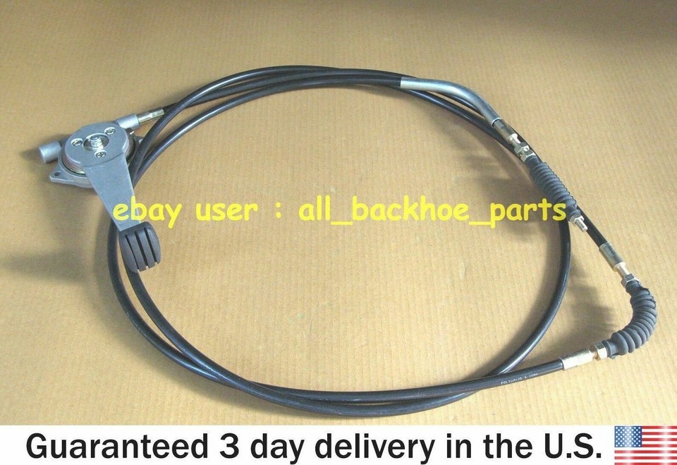 JCB BACKHOE - THROTTLE CABLE ASSEMBLY WITH LEVER & KNOB (PART NO. 334 ...