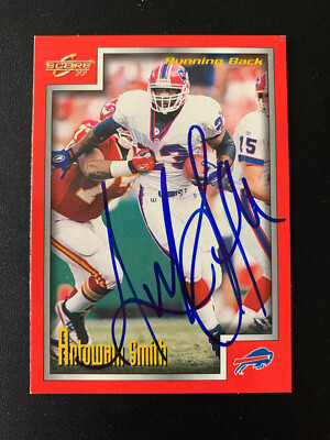 Antowain Smith Signed 1999 Score #180 Card Buffalo Bills Autograph COA ...