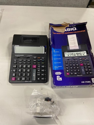 Casio HR-170RC Plus Min-Desktop Accounting Printing Calculator Replaces ...