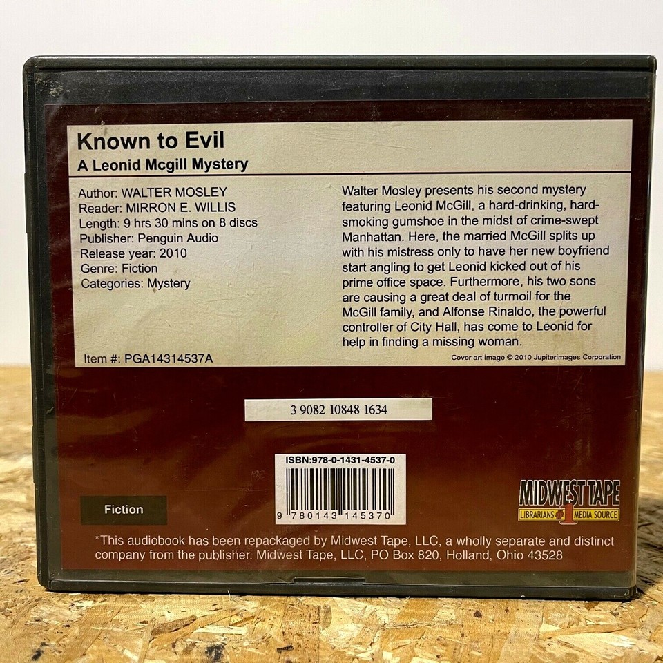 Known to Evil by Walter Mosley Ex Library 8 CD Unabridged Audiobook ...