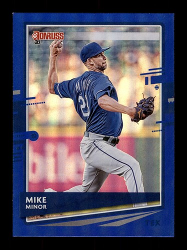 2020 Donruss Holo Blue #95 Mike Minor Texas Rangers | eBay