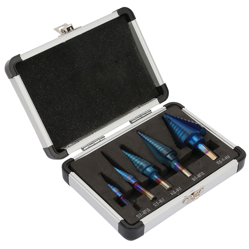 5x English System Triangular Shank Step Drill Bit Hole Cutter Cone ...