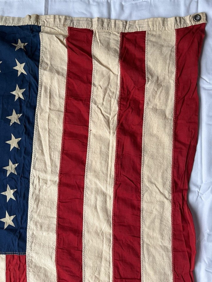 Original RARE U.S. Pre-WWI 46 Star Antique MultiPiece Cloth National ...