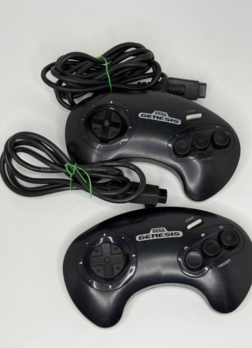 2-Controllers Original SEGA GENESIS Console MK-1601 1st Model Works ...