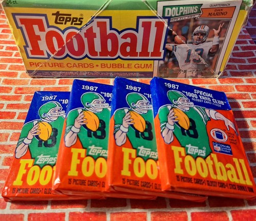 🔥🔥🔥 1987 Topps Football Lot of 4 Wax Packs!!! Many Notable Rookies!!! 🔥 ...