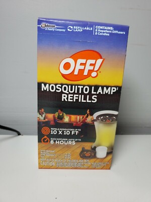 OFF! Mosquito Bug Repellent Lamp Refills 2 Candles & Diffusers Lawn ...