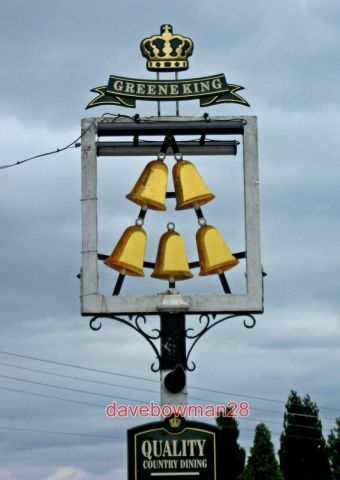 PHOTO THE FIVE BELLS (PUB SIGN) NEAR SPEEN THIS IS A GREENE KING HOUSE ...
