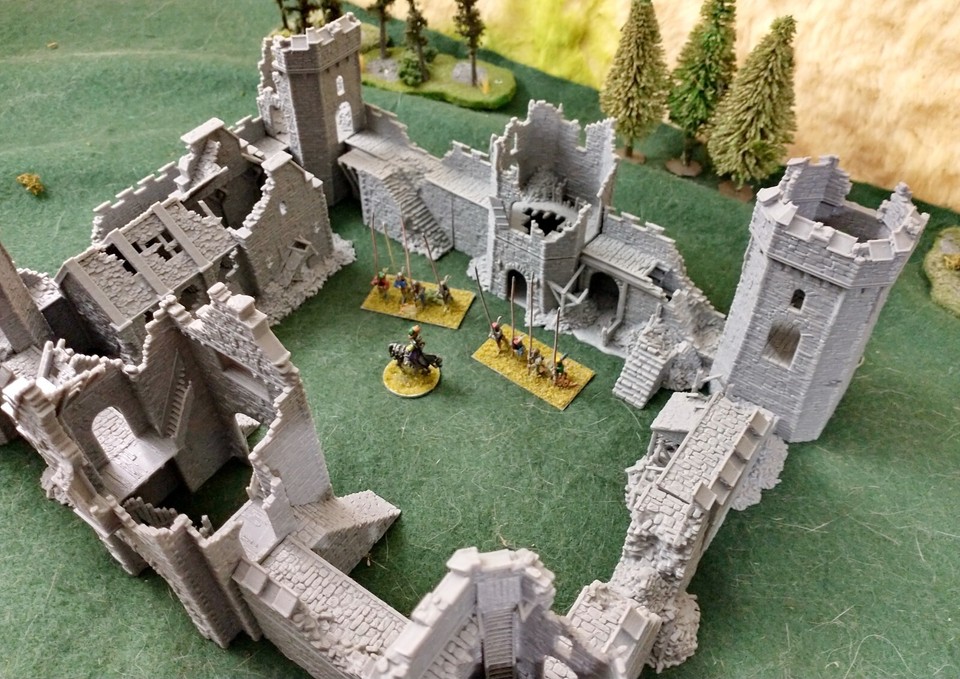 Grimdale Ruined Border Fort Modular Castle 15mm Terrain DBM DBA Black ...