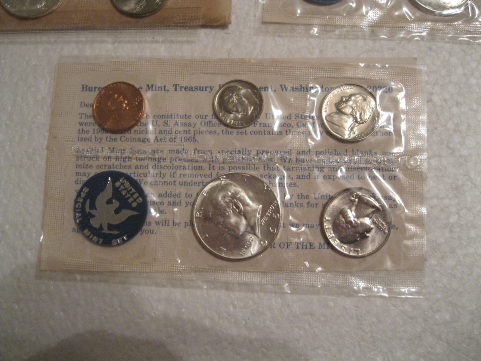 U.S. Treasury Dept. (7) Special mints sets1965 ucl. | eBay