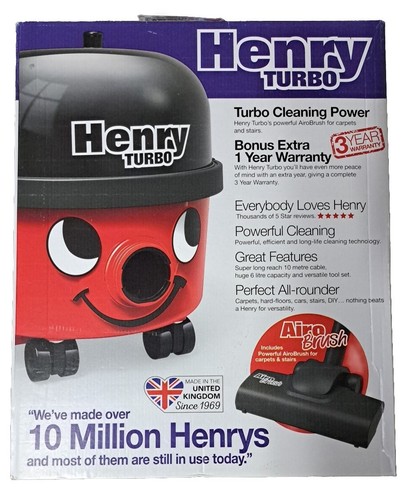 Numatic HVT160 Henry Turbo Bagged Vacuum Cleaner HVT160 - 11 Boxed for ...