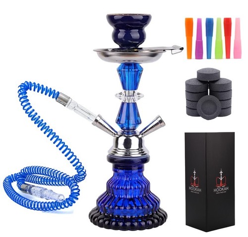 1-Hose Hookah Diamond Design: 12" Small Water Pipe Shisha Complete Set ...