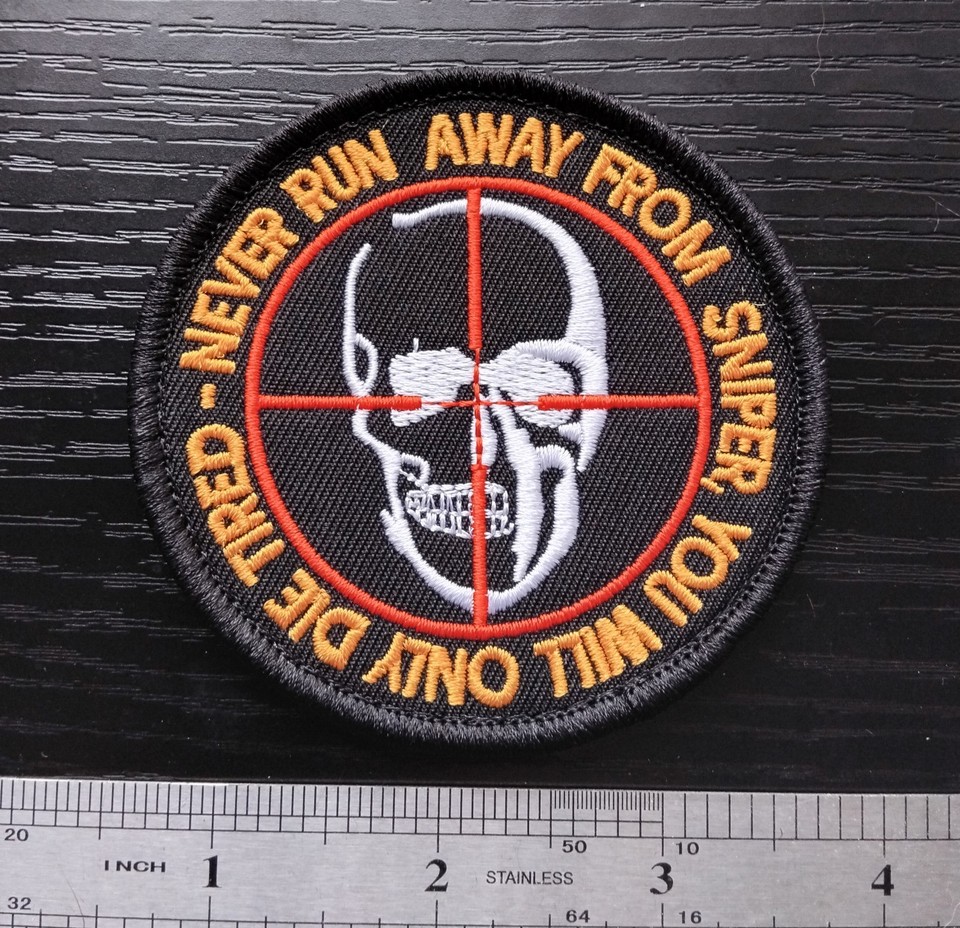 POLICE MILITARY SNIPER MORALE TACTICAL HOOK BACK PATCH | eBay UK