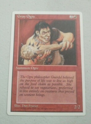 MTG Gray Ogre Fourth Edition 200/379 Regular Common NOS See Description ...