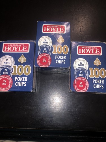100 HOYLE Plastic Poker Chips Red White and Blue USA 2003 (#1035) | eBay