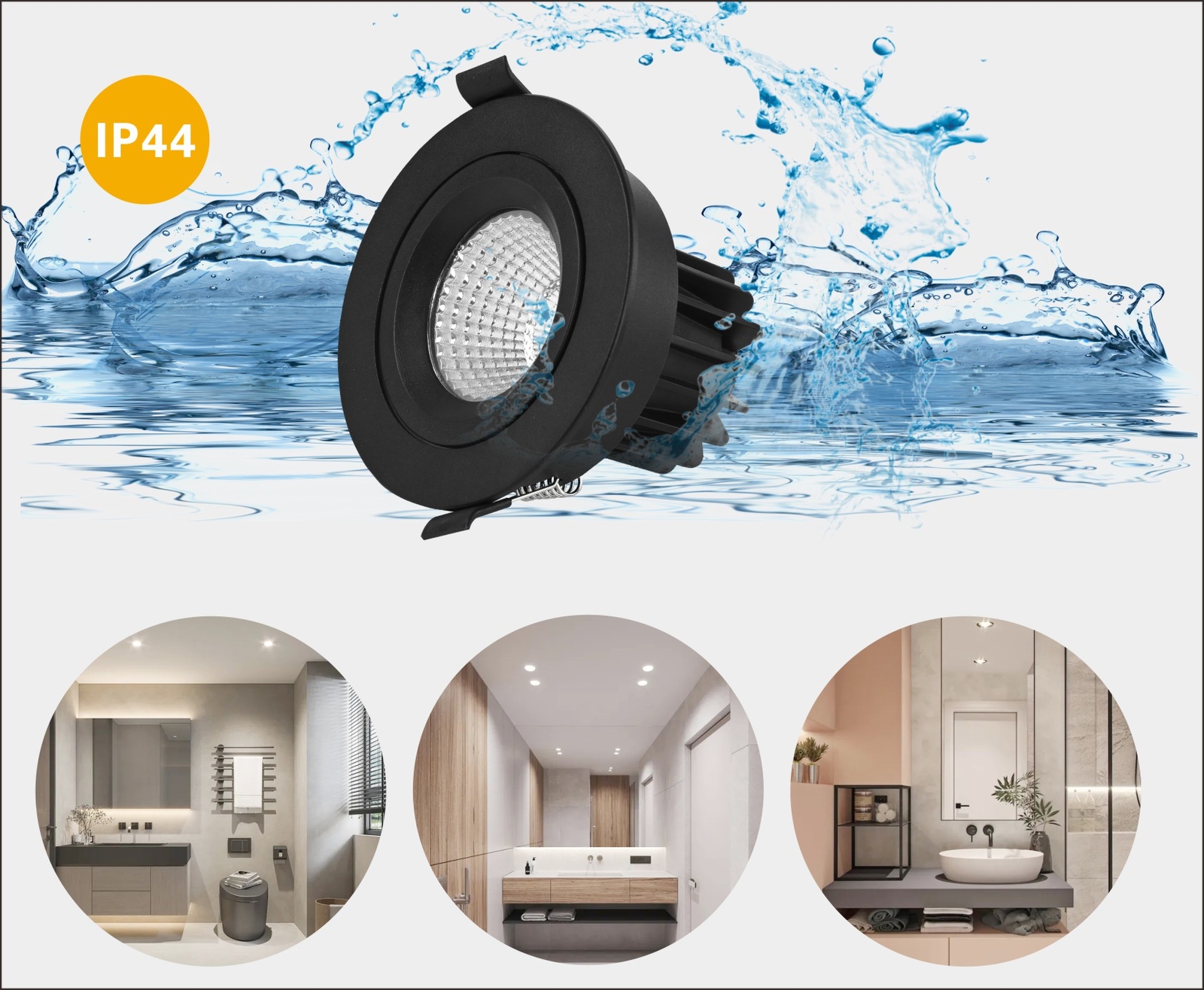 LED Downlight 13W Dimmable Recessed 90MM Adjustable Angle Tri-Color CCT Indoor | eBay
