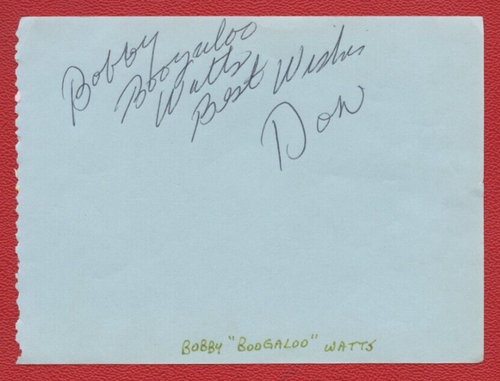 Bobby "Boogaloo" Watts (Boxer) JSA Authenticated Signed 4x6" Cut !! | eBay