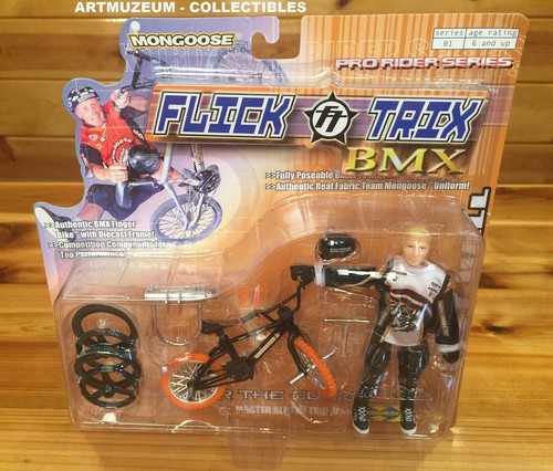 Flick Trix Fuzzy Hall BMX Figure Pro Rider Spin Master Mongoose Bikes ...