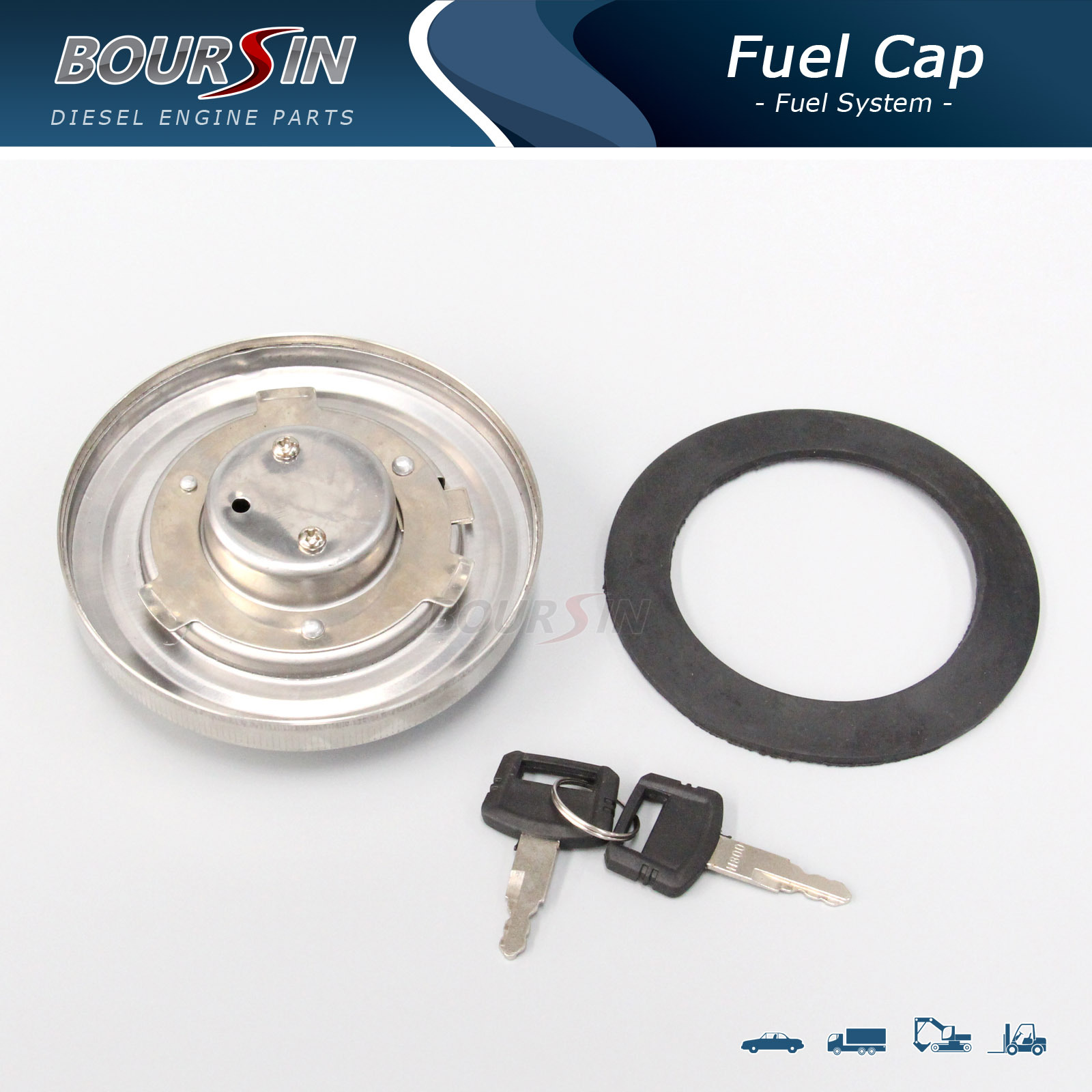 Fuel Tank Cap For Hitachi Excavator EX100 EX100-2 EX150 EX200 EX300 ...