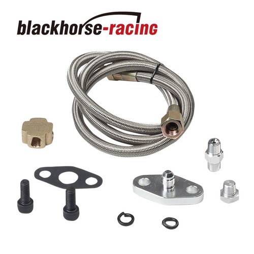 36" TURBO OIL INLET FEED LINE FITTING FOR TURBO TURBOCHARGER KIT T3/T4 ...