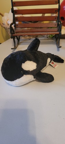 Ganz Webkinz 10” Orca Whale Black White Plush Stuffed Animal Toy No Code | eBay
