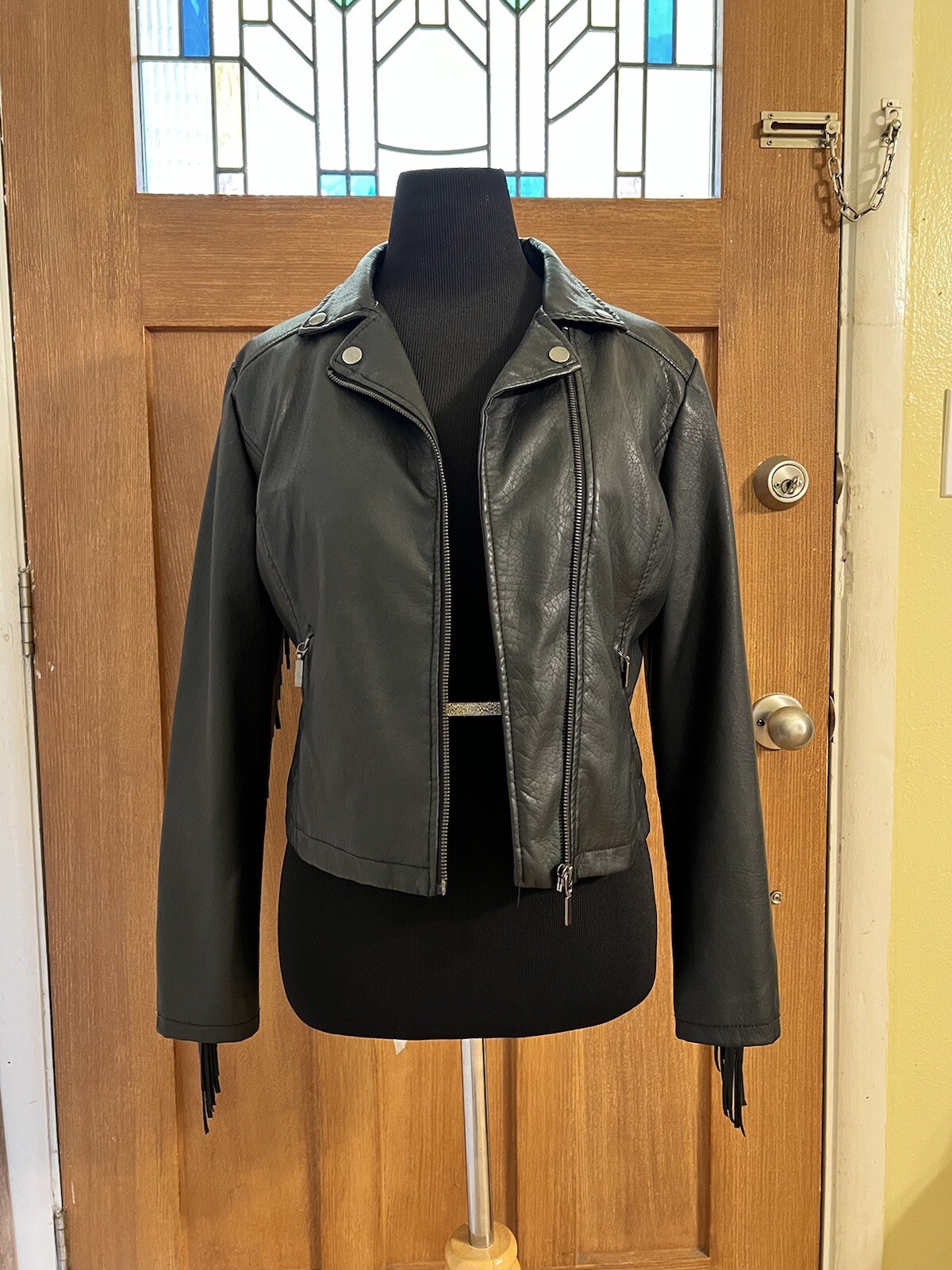 Black Magic Fringe Jacket Witch Moons Motorcycle - Gem