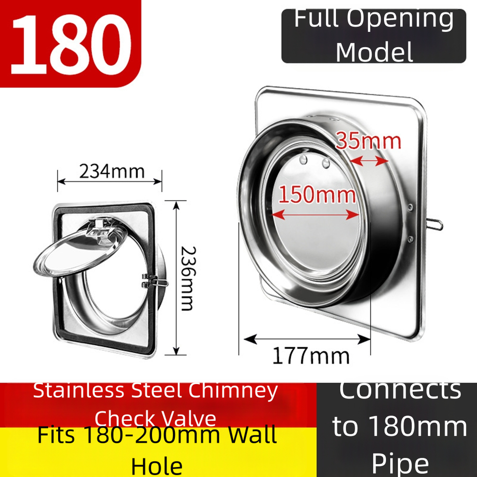 Anti-odor Valve Kitchen Range Hood Valve Easy Installation Heat ...