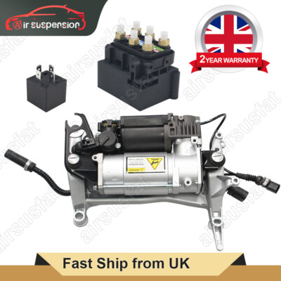 For Audi Q7 4LB 2006-2015 Air Suspension Compressor&Valve Block+Relay ...