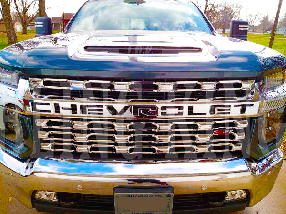 2020-2023 Chevy Silverado 2500 HD chrome grille insert grill overlay LT ...