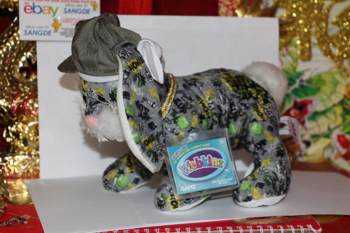 Webkinz Rockerz Bunny Plush Animal Code GANZ Hip Hop HM5107 for sale ...