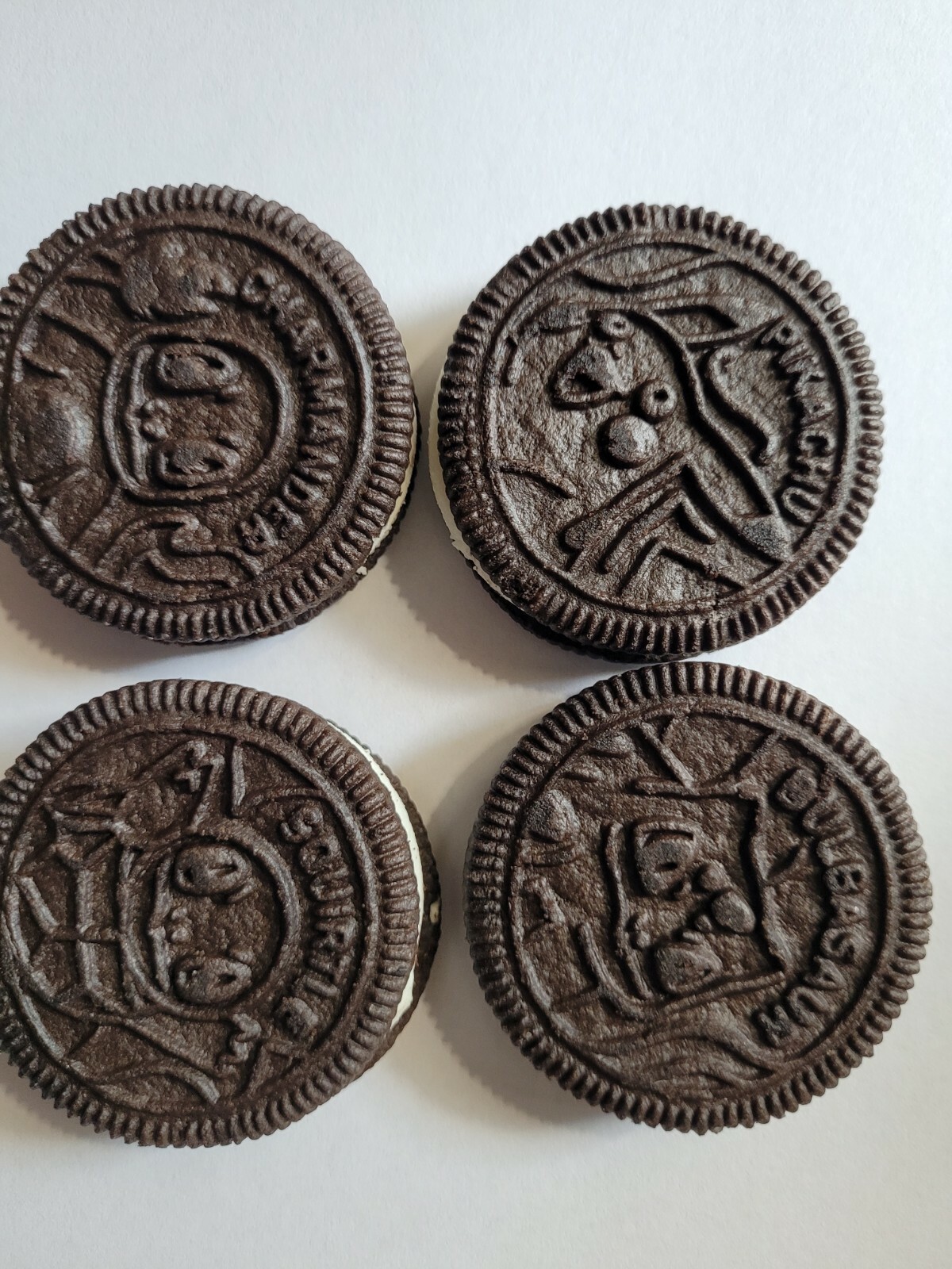 Pokemon OREO Cookies Kanto Starters (Pikachu, Bulbasaur, Squirtle ...