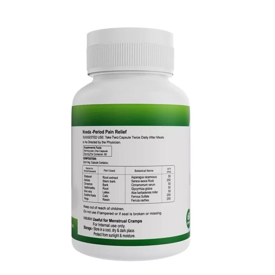 Nveda Period Pain Relief PCOS & PCOD 60 capsules Women health | eBay