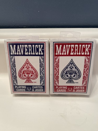 2 Deck Maverick Playing Cards NEW SEALED RED & BLUE | eBay