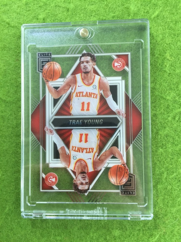 TRAE YOUNG CLEAR CARD JERSEY #11 HAWKS SP 2021-22 Donruss Elite DECK ...