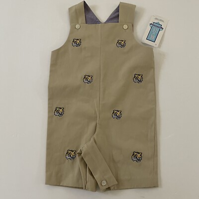 Vive La Fete LSU Tigers Little Boy Romper Jon Jon NEW 4T Tan ...