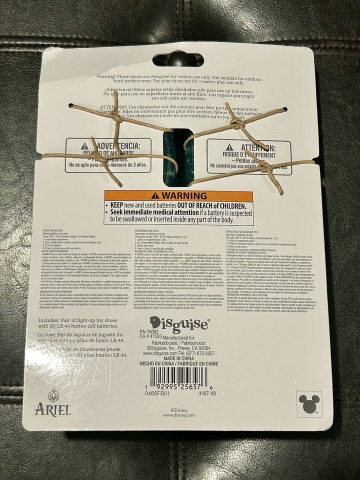 Disney’s Little Mermaid Ariel Light-Up Dress Up Shoes-NEW! | eBay