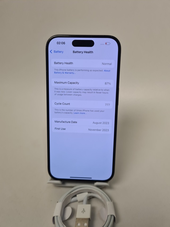 APPLE IPHONE 15 Pro Graphite 128GB -(Unlocked) 87% BH (SAME DAY SHPPING ...