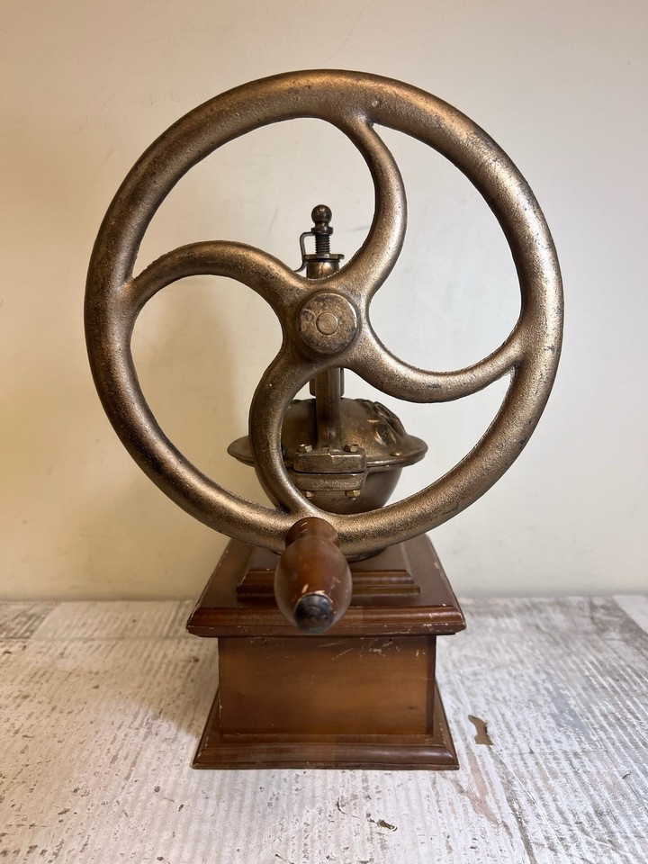 Vintage Country Rustic Coffee Grinder Cast Iron Hand Crank Mill Drawer ...