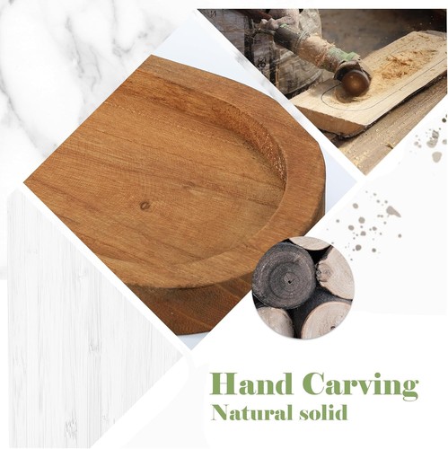 Wooden Decorative Tray, 18.75" Hand Carving Rustic Long Wood Trays ...
