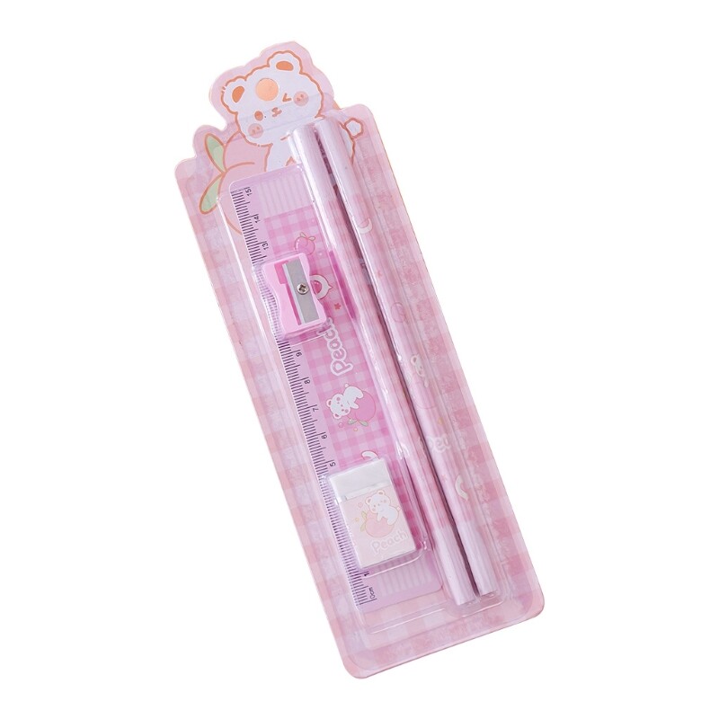 5PCS Student Stationery Set School Office Writing Drawing Set for ...