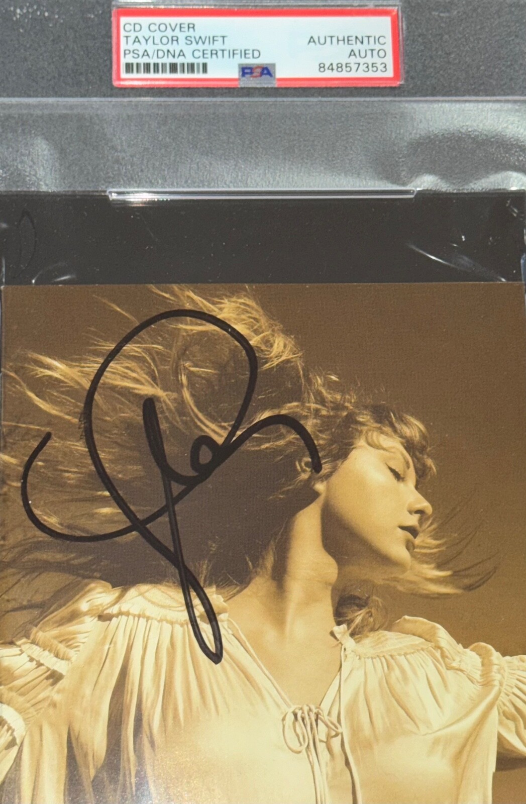 PSA Signed Taylor Swift CD Fearless Signed Autographed CD Jacket Cover ...