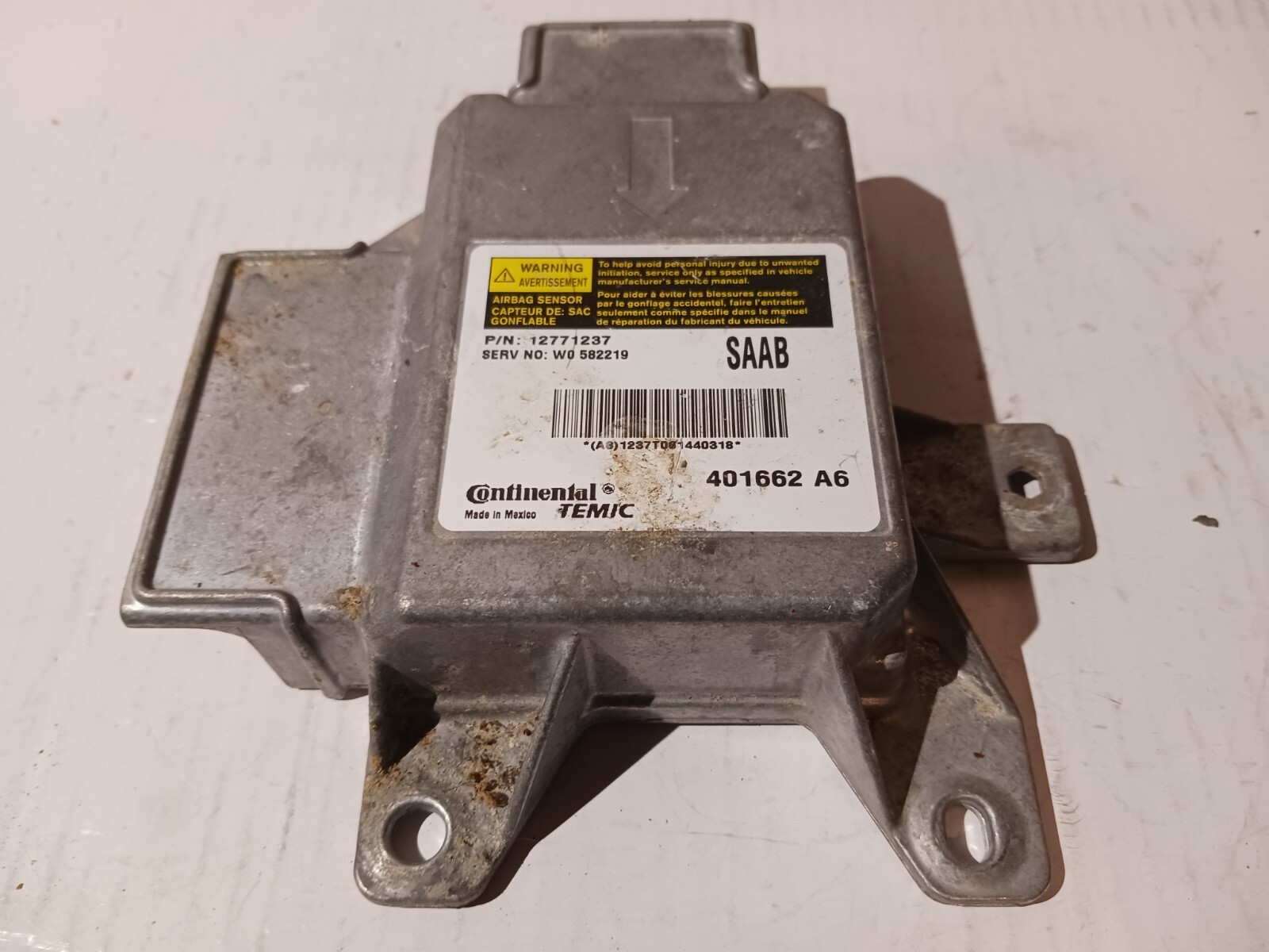 2008 09 10 2011 SAAB 9-3 SEDAN Safety CONTROL MODULE OEM USED 12771237 ...