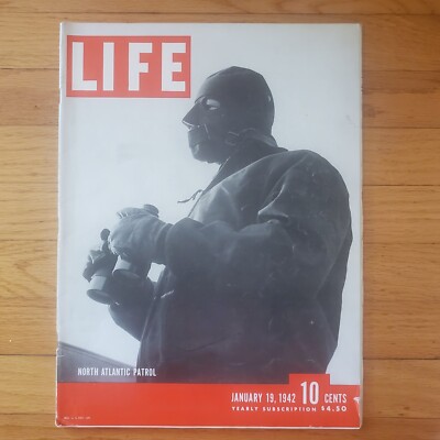 Life Magazine WWII North Atlantc Patrol British Bomb German Navy ...